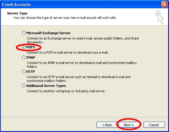 How do I configure my email using Outlook 2003 - Oley Media Group